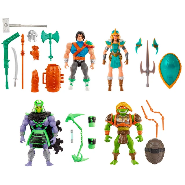 MASTERS OF THE Universe Origins Turtles Of Grayskull Tmnt X Motu Wave 3 ...