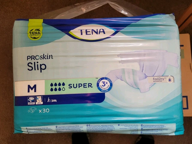 TENA PROSKIN SLIP Super Medium (3 Packs) 90 Pads £16.32 - PicClick UK