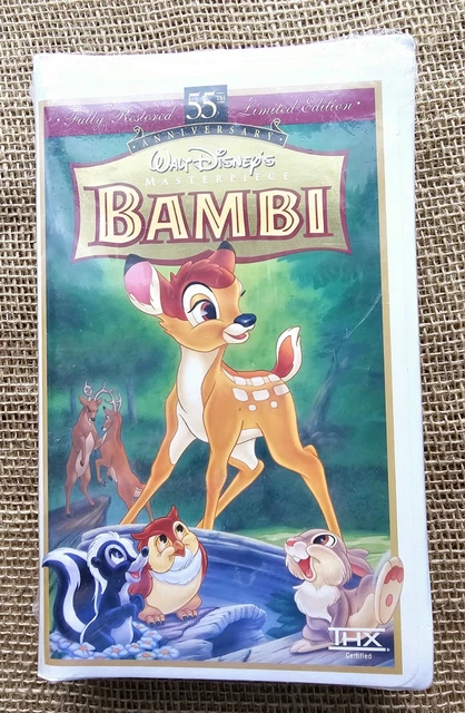 NEW 1997 SEALED Walt Disney Bambi VHS 55th Anniversary £7.99 - PicClick UK