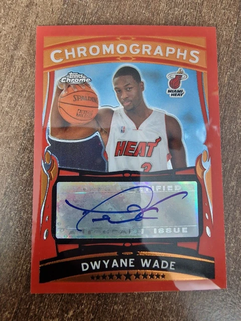 2005-06 DWAYNE WADE Topps chromographes auto /162 Miami Heat EUR 1.103 ...