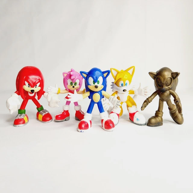 SEGA SONIC X 3" Gold Sonic the Hedgehog Tails Knuckles Amy Rose ...