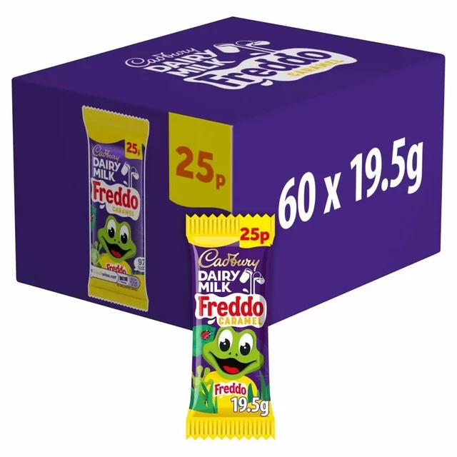 CADBURY DAIRY MILK Freddo Caramel Box of 60 19.5g Bars, £16.98 ...