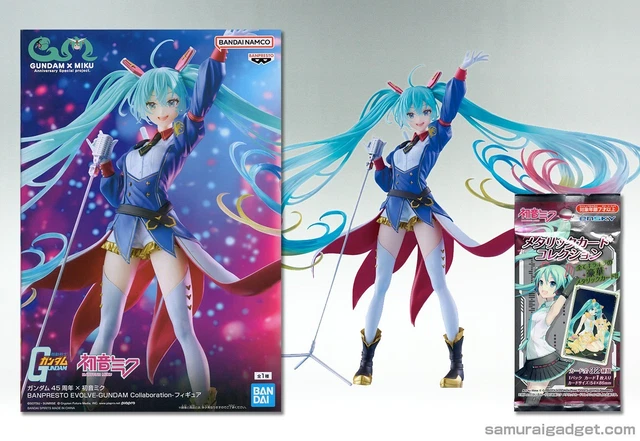 GUNDAM 45TH ANNIVERSARY x Hatsune Miku Banpresto Collaboration Figure ...