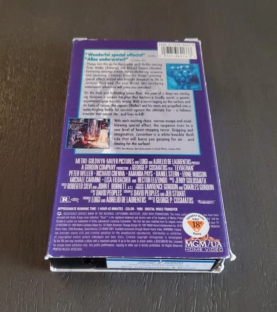 VHS LEVIATHAN MGM UA Movie Time $37.50 - PicClick CA