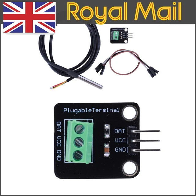 DS18B20 TEMPERATURE SENSOR Plugable Terminal Adapter Temperature Sensor ...
