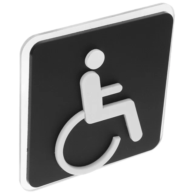 WHEELCHAIR ACCESSIBLE RESTROOM Sign Public Toilet Sign Wall Sticker ...