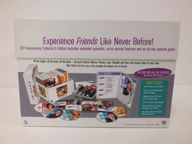 FRIENDS COMPLETE SERIES 1-10 DVD Box Set Extended Episodes & Extras ...