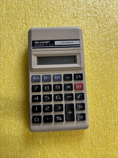 SHARP ELSI MATE EL-231C Vintage Calculator Working £5.00 - PicClick UK