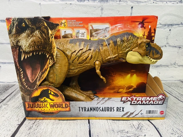 JURASSIC WORLD DOMINION 2022 Tyrannosaurus Rex EXTREME Damage Toy ...