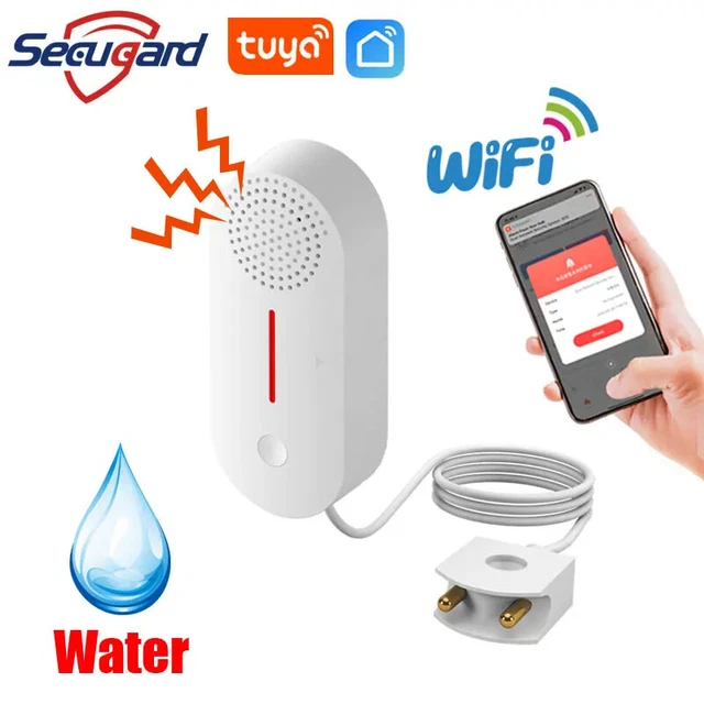 WIFI WATER LEAK Sensor Leakage Detector Smart Life APP Control Flood ...