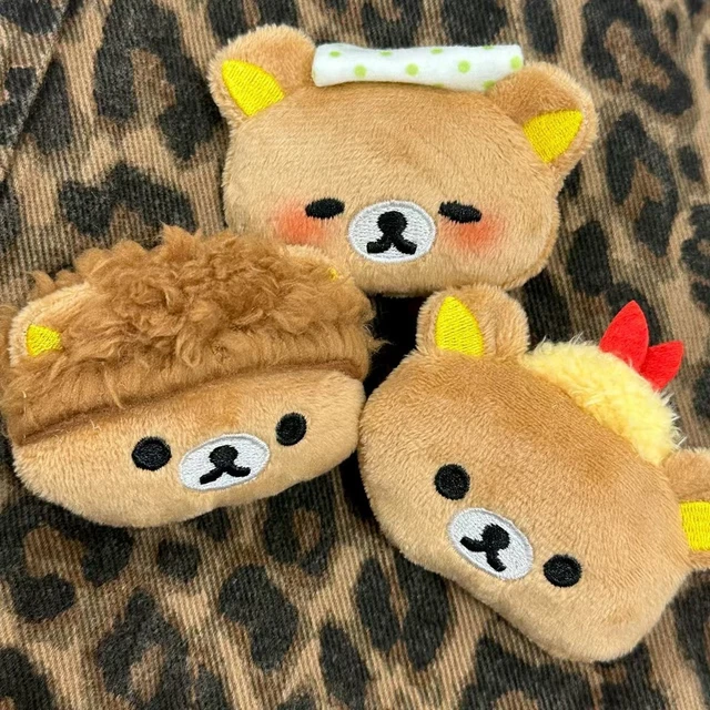 RILAKKUMA BEAR AND Little Yellow Chi Plush Toy Bag Pin Keychain For ...