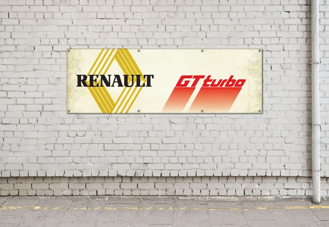 RENAULT GT TURBO Team Logo Banner Sign Waterproof Man Cave Workshop ...