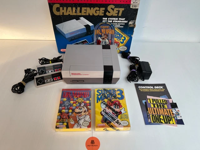 NINTENDO NES BOXED Challenge Set NTSC Super Mario Bros 3 / Dr Mario ...