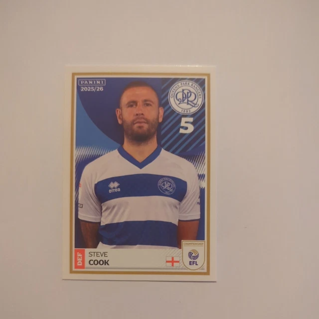 PANINI EFL 2025 - 26 STICKER Steve Cook Queens Park Rangers #316 £1.17 ...