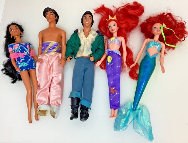 ALADDIN AND THE Little Mermaid Disney Fashion Dolls Bundle Preloved ...