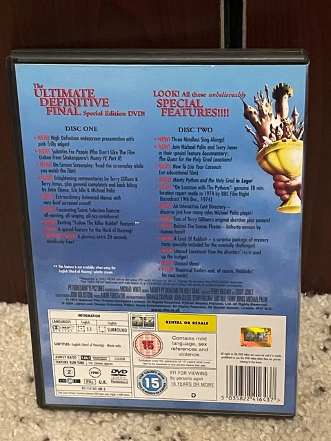 MONTY PYTHON AND The Holy Grail 2-disc DVD set PAL region 2 £6.21 ...
