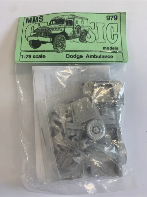 MMS MODELS 1/76 #979 Dodge WC54 Ambulance White Metal Model Kit £10.00 ...