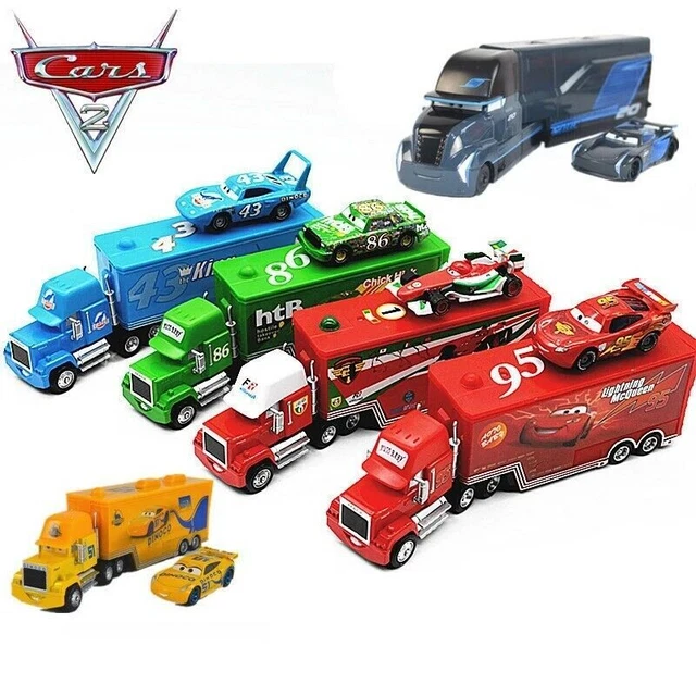 DISNEY PIXAR CARS Lightning Mack Truck & McQueen Diecast Vehicle ...
