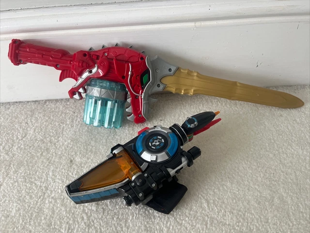 POWER RANGERS DINO Charge Red T-Rex Dino Super Drive Saber Sword With 1 ...