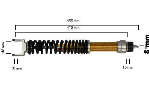 STOSSDÄMPFER YSS OE 302 T, Gasdruck, 410 mm, Vespa Cosa hinten EUR 79,00 - PicClick DE