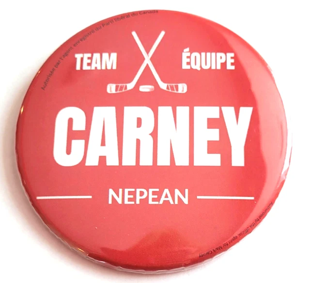 RARE OFFICIAL TEAM Mark Carney pin button 2025 Election - Hockey ...
