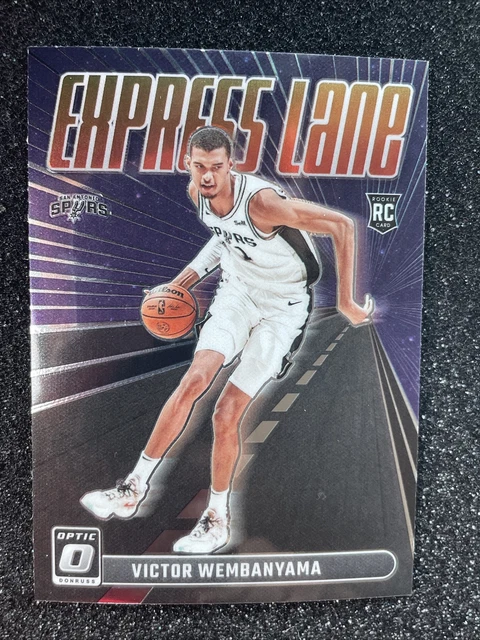 VICTOR WEMBANYAMA 2024 Donruss Optic Express Lane inserto base rookie ...