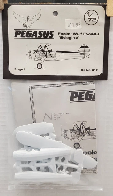 PEGASUS FOCKE-WULF FW 44J Stieglitz Model Aircraft Kit 1:72 Scale Kit ...