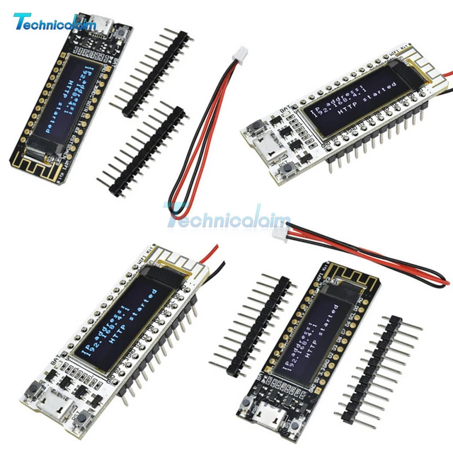 NODEMCU WIFI ESP8266 0.91inch White/Blue OLED Screen Module CP2104 For ...
