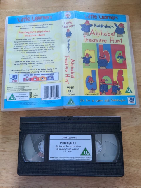 LITTLE LEARNERS PADDINGTON Bear's Alphabet Treasure Hunt VHS Kids ...