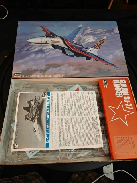 HASEGAWA SUKHOI SU-27 FLANKER (RUSSIAN KNIGHTS) 51570 1/72 Vintage ...