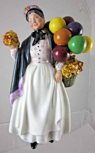 ROYAL DOULTON FIGURINE BIDDY PENNY FARTHING HN1843 Balloon Lady Height ...