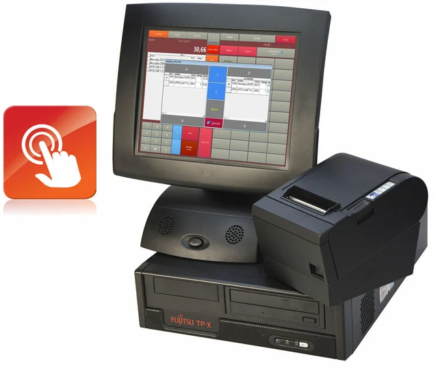 REGISTER SYSTEM TILL Shop Checkout Bistro Touchscreen Monitor Printer ...