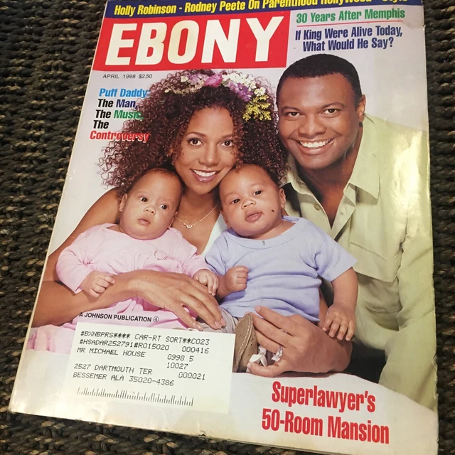 VINTAGE EBONY MAGAZINE April 1998 Puff Daddy Holly Robinson FB £7.74 ...
