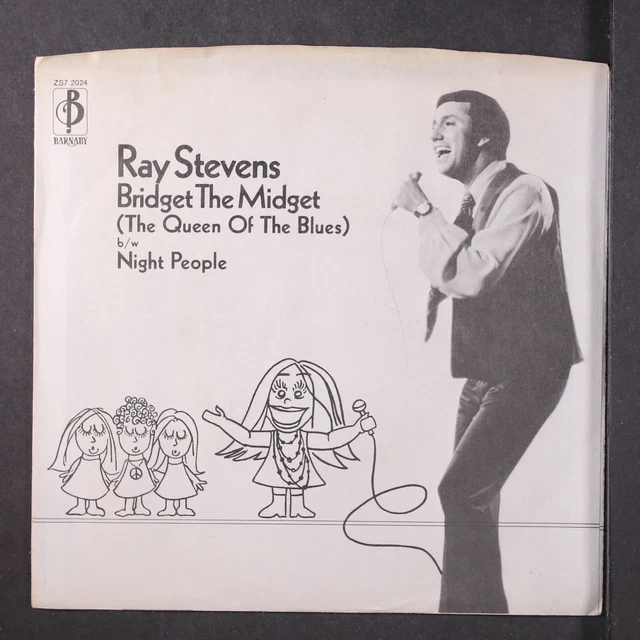 RAY STEVENS : bridget the nidget / Night People BARNABY 7" Single 45 tr ...