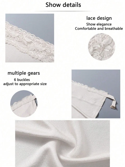 LADY LACE CLIP-ON Mock Camisole Bra Insert Overlay Modesty Panels for ...