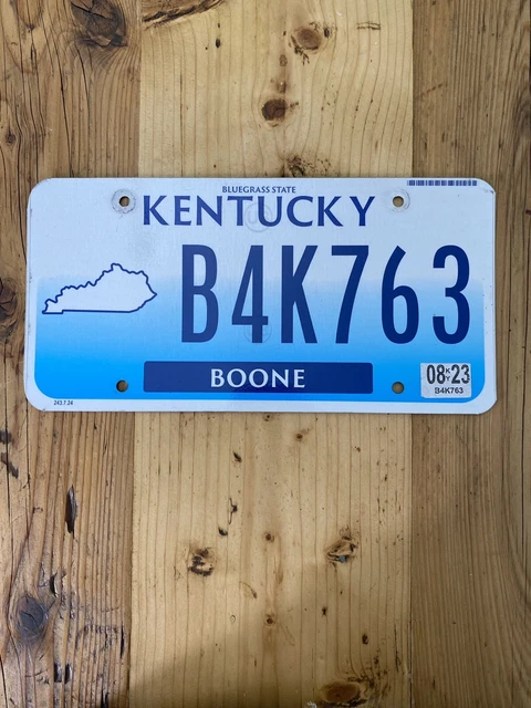 VINTAGE KENTUCKY BLUEGRASS State Boone US Car License Plate B4K763 $12. ...