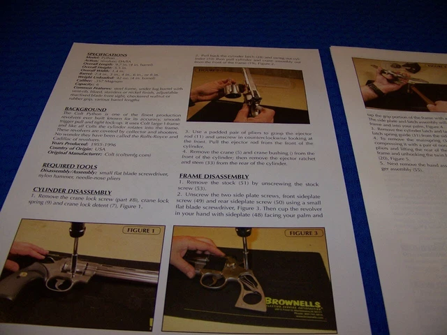 COLT PYTHON/CHARTER ARMS Bulldog..disassembly & Exploded View/Legend ...