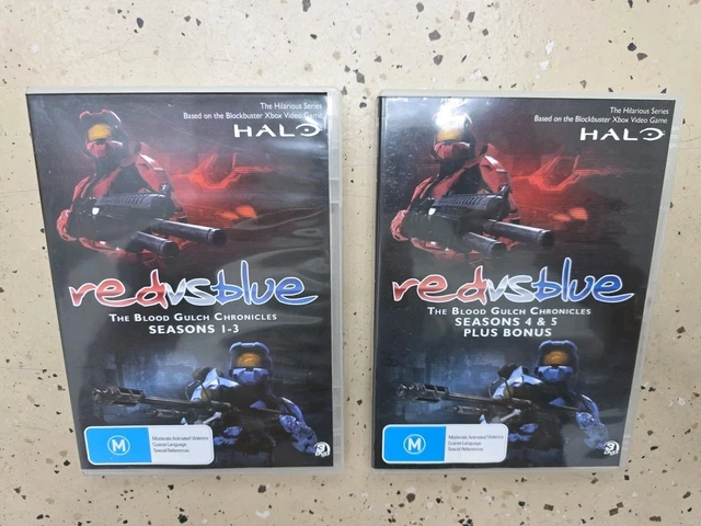 RED VS BLUE Halo Season 1 2 3 4 Blood Gulch DVDs R4 NTSC Rare Bonus ...