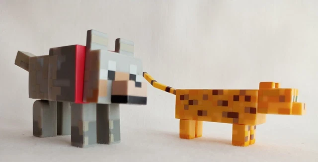 MINECRAFT OVERWORLD ANIMALS - Wolf + Ocelot £6.20 - PicClick UK