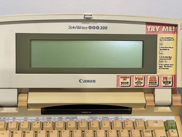 CANON STARWRITER JET 300 Personal Publishing Word Processor System £29. ...