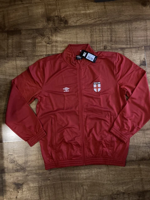 BNWT UMBRO ENGLAND Red Football Tracksuit Jacket Uk Xxl £25.00 ...