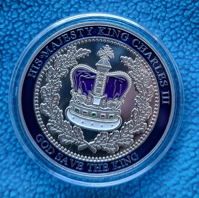 KING CHARLES III Coronation Silver Coin 2023 Royal Family God Save the ...