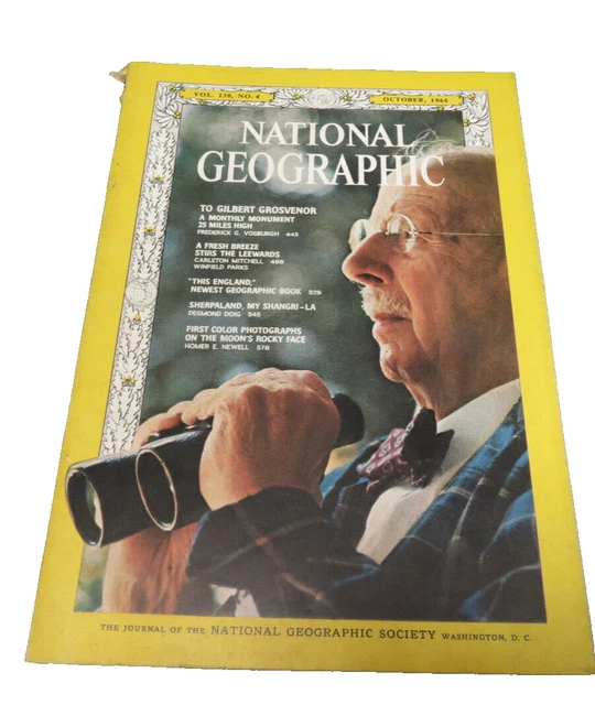 NATIONAL GEOGRAPHIC MAGAZINE October 1966 First Color Photos of the ...
