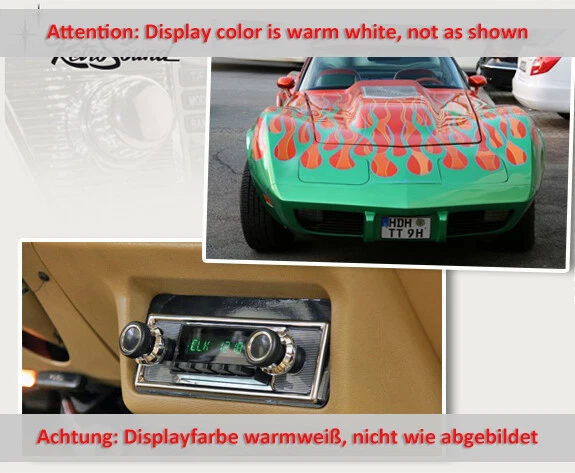 PER CHEVROLET CORVETTE C3 1981 1982 Oldtimer Auto Radio DAB+ Bluetooth ...