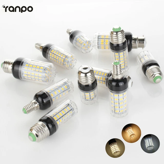LED CORN BULB E27 E14 E12 E26 B22 24-108LEDs Light Lamps 110V 220V DC 12V 24V GC $3.00 - PicClick CA