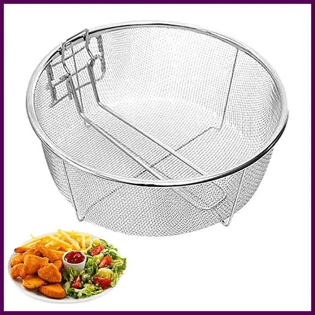 FRENCH FRIES BASKET Stainless Steel Fry Baskets With Handle Deep Fryer ...