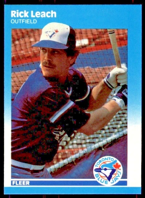 1987 FLEER UPDATE #U-63 Rick Leach Outfield Toronto Blue Jays livraison ...
