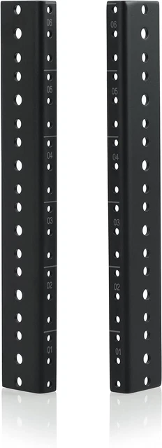 RACKWORKS HEAVY DUTY Steel Rack Rail Set; 6U Rack Size (GRW-RACKRAIL ...