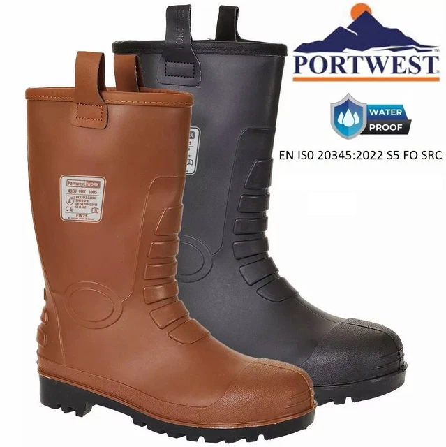 PORTWEST NEPTUNE RIGGER Boot S5 FO SR FW75 Waterproof Site Yard Muck ...