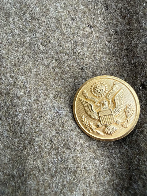 VINTAGE WWII WW2 Green Wool Army Trench Coat Overcoat Military £131.94 ...